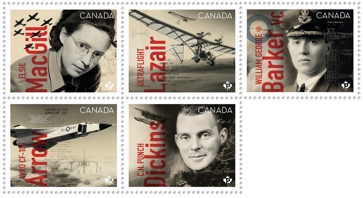 Canadian Flight Stamp Issue Honors Pilots, Designers and Aircraft that ...